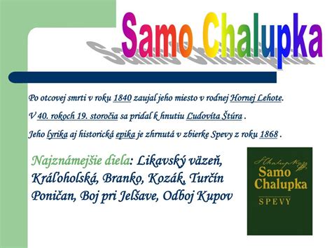 Ppt Samo Chalupka Powerpoint Presentation Free Download Id6945032
