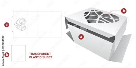 Stenciled Heart Packaging Box Die Cut Template And 3d Mockup Stock Vector Adobe Stock