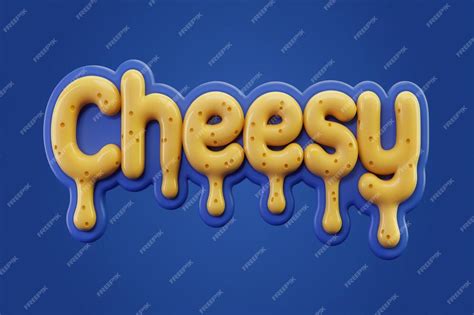 Cheesy 3d Text Effect Premium Ai Generated Psd