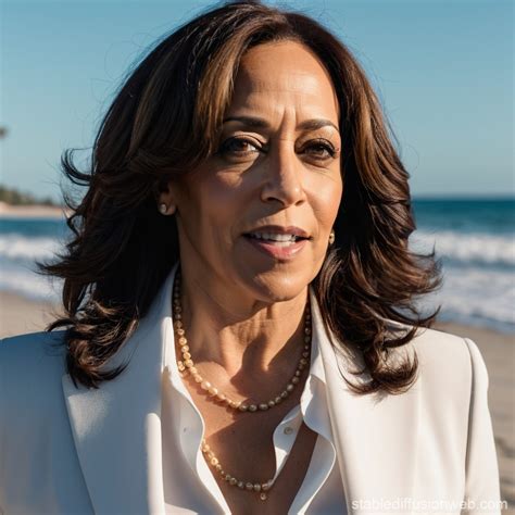 Kamala Harris At Beach In Swimming Suit Prompts Stable Diffusion Online