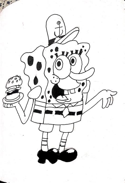 Inked Spongebob Art By Nathanartdumpground On Deviantart