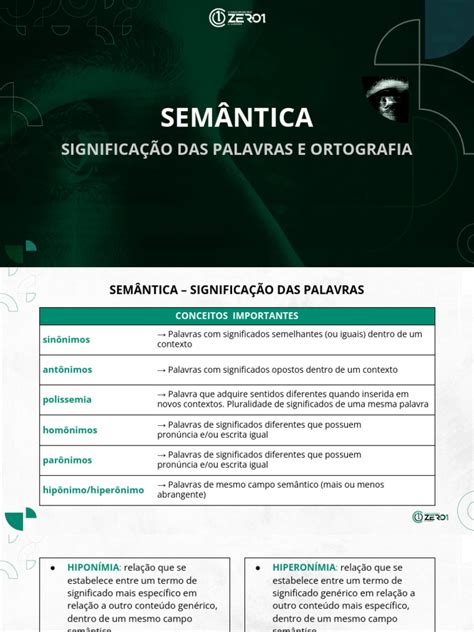 Semântica Significados E Relações De Palavras Pdf Palavra Tempo