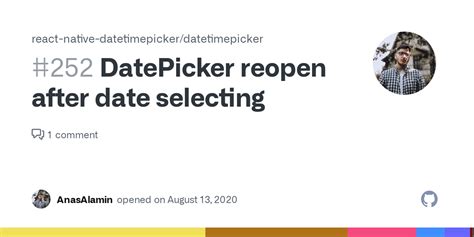 DatePicker Reopen After Date Selecting Issue React Native Datetimepicker Datetimepicker