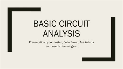 Basic Circuit Analysis Ppt Video Online Download