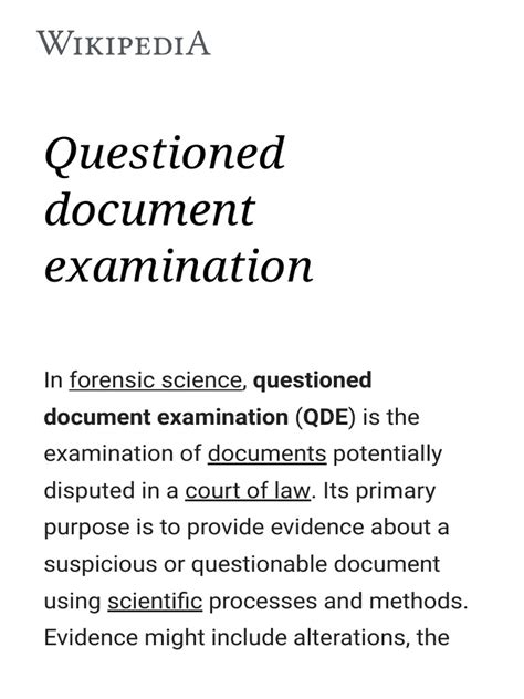 Questioned Document Examination Wikipedia Pdf