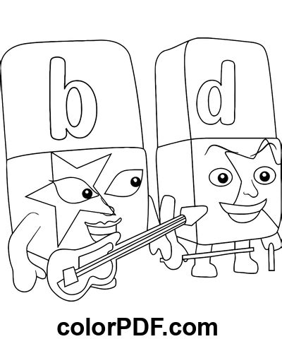 B With D Alphablocks Coloring Pages And Books In Pdf
