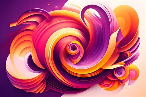 premium photo purple and orange background with abstract shapes