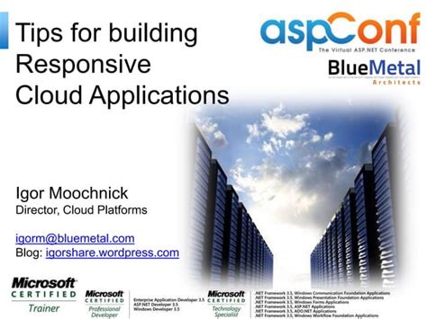 Tips For Building Responsive Cloud Applications Ppt