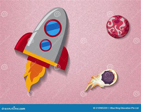 Cute Element On Space Theme Stock Vector Illustration Of Discover