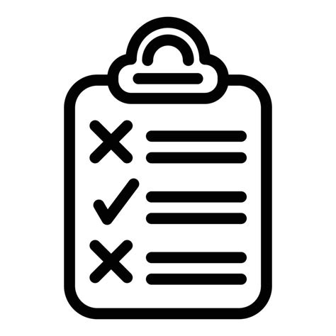 Assignment List Icon Outline Style 15603543 Vector Art At Vecteezy