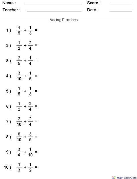 Simplifying Fractions Worksheet — Db