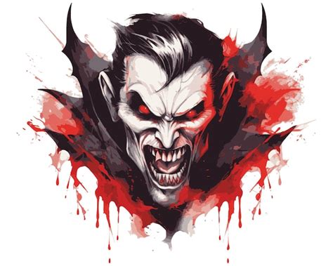 Scary Vampire Cartoon Face