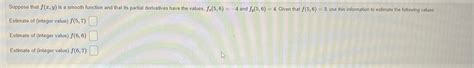 solved suppose that f x y ﻿is a smooth function and that