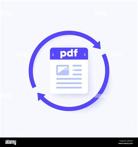 Convert To PDF Document Vector Icon Stock Vector Image Art Alamy