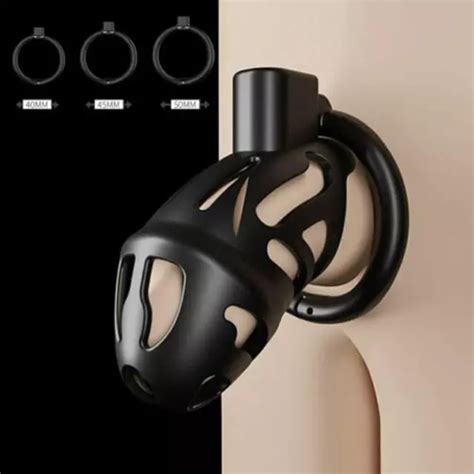 Locking Cage Set Lightweight Custom Curved Male Chastity Device Binding