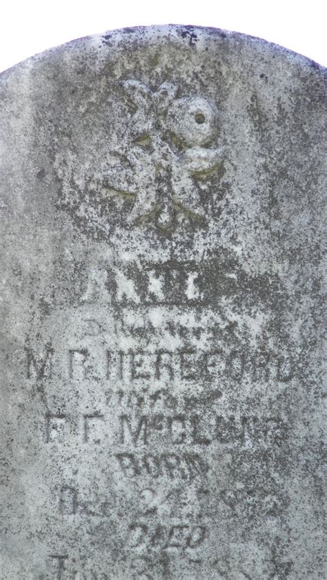 Anna Cassandra Hereford Mcclung 1857 1882 Find A Grave Memorial