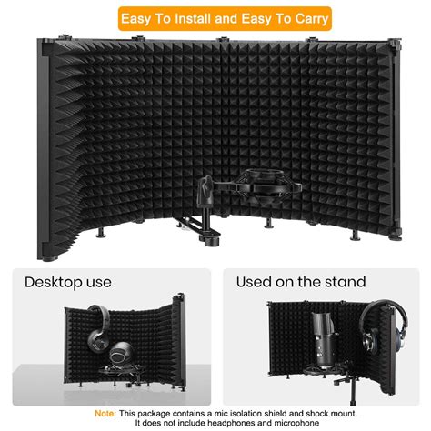Studio Recording Microphone Isolation Shield Pop F Vicedeal
