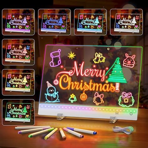 Led Note Board With Colors Rechargeable Led Drawing Board