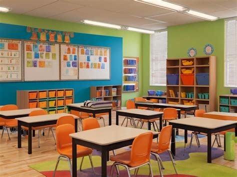Classroom Interior Design Premium Ai Generated Image