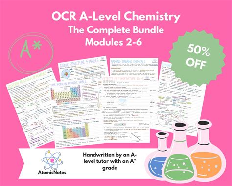 50 Off Bundle The Complete Set Of Ocr A Level Chemistry Notes By