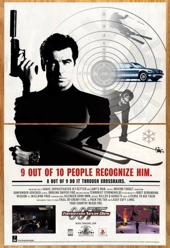 007 Tomorrow Never Dies James Bond 2 Page Video Game Print Ads Poster 1999 Ebay