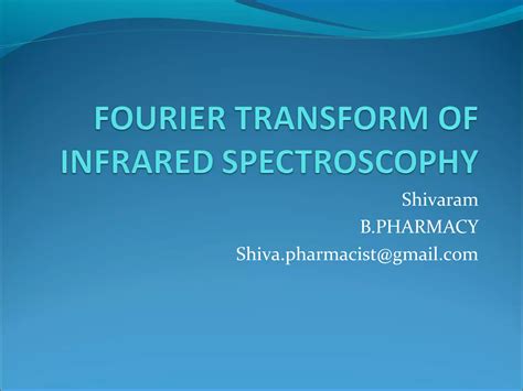 Ftir Ppt