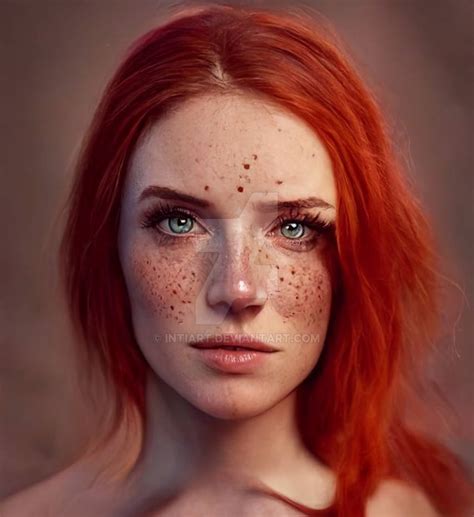 Pretty Redhead W Freckles By Intiart On Deviantart