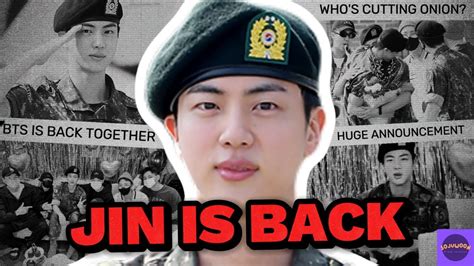 [sojuwoon] Btss Jin Returns From Military The End Of His 547 Day Military Service Kpop News