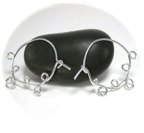 Loop De Loop Silver Hoop Earrings Funky Silver Hoops One Of A Kind
