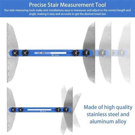 Stair Tread Template Tool 11 60 Inch Metal Measuring Stair Tool