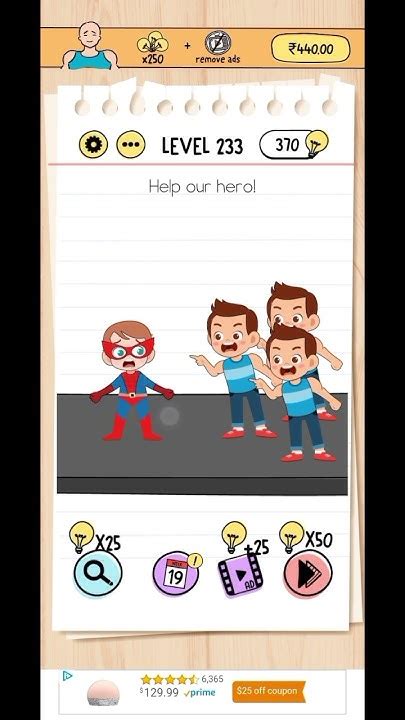 Brain Test Level 233 Walkthrough Solution Help Our Hero Youtube