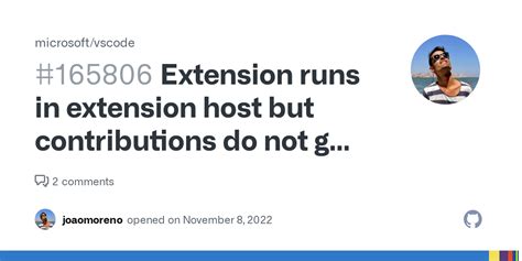 Extension Runs In Extension Host But Contributions Do Not Get