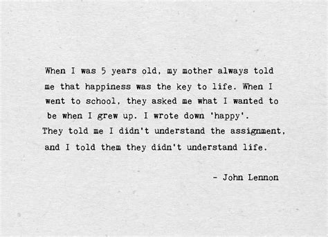 John Lennon Happy Typewriter Quote Poster Poster Store Nz