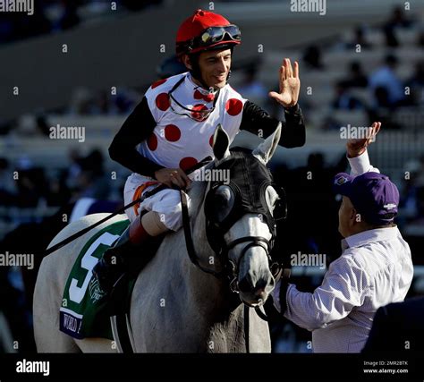 John Velazquez Celebrates After Riding World Approval To Victory In The