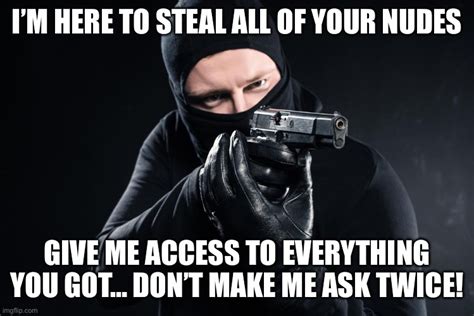 Thief Pointing Gun Armed Robber Imgflip