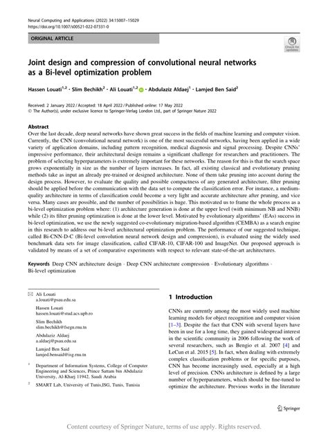 joint design and compression of convolutional neural networks as a bi