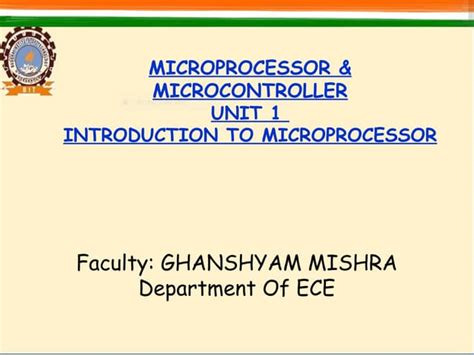 Ppt Of Unit 1 Of Microprocessor And Microcontrollerppt