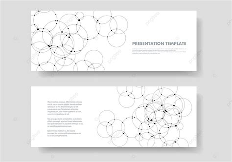 Abstract Vector Background With Connection Overlapping Circles And Dots Brochure Template