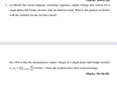solved 3 a sketch the circuit diagram switching sequence