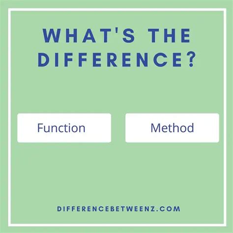 Difference Between Function And Method Difference Betweenz
