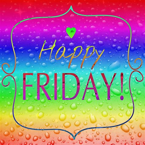 Download Saying Friday Rainbow Colors Royalty Free Stock
