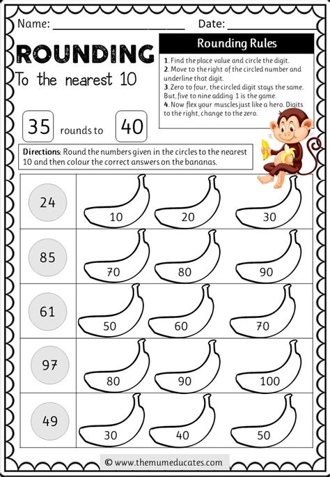 Rounding Numbers Rounding Worksheets Rounding Numbers Free Math