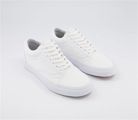 Vans Old Skool Trainers White White Unisex Sports