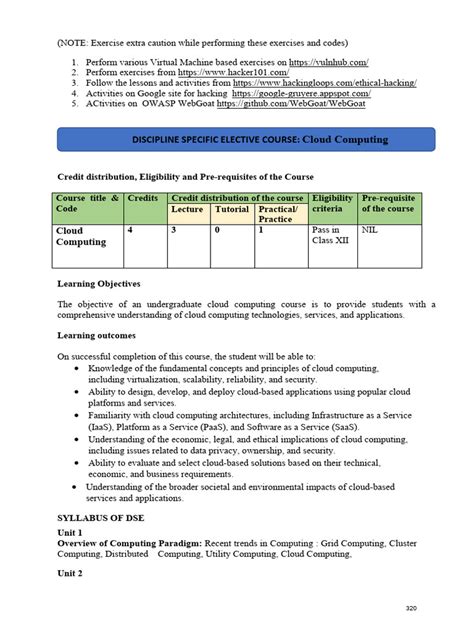 Cloud Computing Semester Vi Cs Syllabus Pdf Cloud Computing Computing