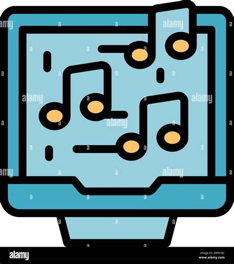 Music Arcade Icon Outline Vector Game Machine Button Menu Color Flat Stock Vector Image And Art