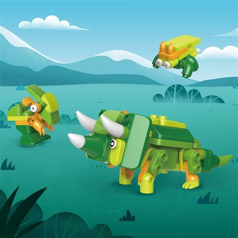 BỘ ĐỒ ChƠi LẮp RÁp ThÔng Minh Botzees Go Dino 3 Vina Robots