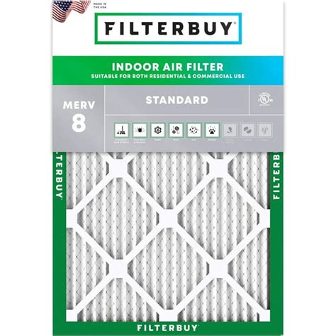 Filterbuy 175x235x1 Merv 8 Mpr 600 Dust Defense Pleated Hvac Ac