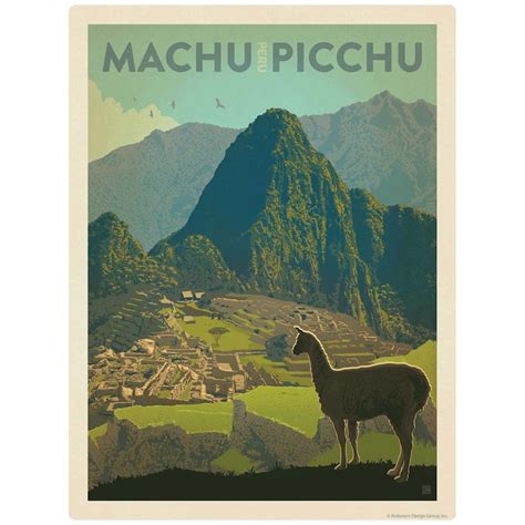 Machu Picchu Peru Vinyl Sticker Vintage Travel Decal Etsy