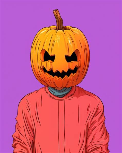 Premium Ai Image Halloween Ghost With Scary Pumpkin Head