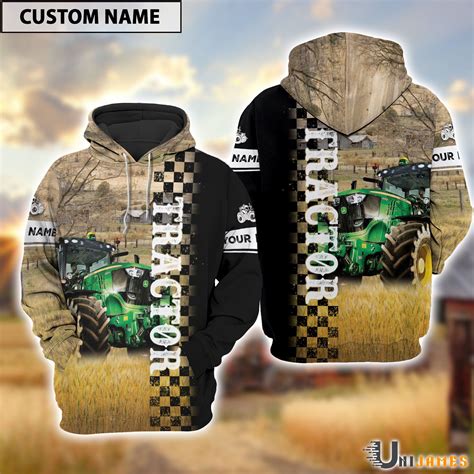 Uni Personalized Name Tractor Day And Night On The Farm 3d Hoodie Unijames